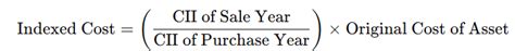 Cost Inflation Index CII Meaning Table And How To Calculate
