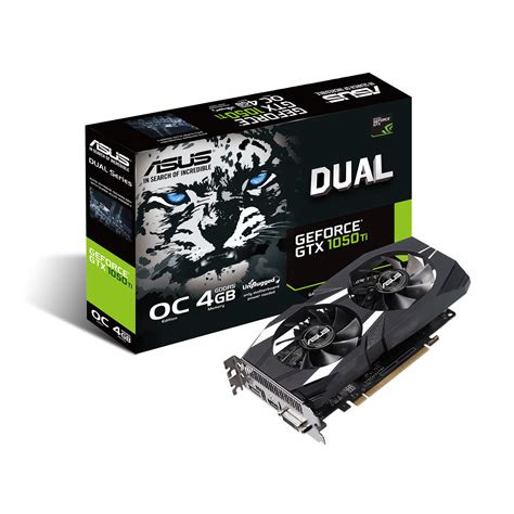 Asus GeForce GTX 1050 Ti 4GB GDDR5 Dual Series OC Edition Videókártya ...