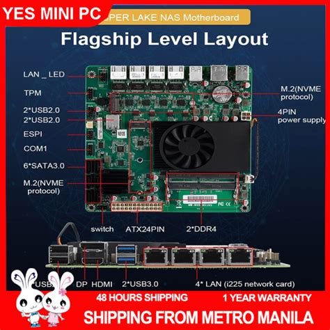 Local Manila Shipment Yes Mini PC Intel N ITX NAS Industrial Motherboard Cores Threads