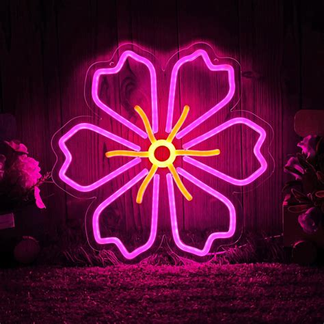 Kaqri Cherry Blossoms Neon Sign 126x126 Inches Japanese Pink Sakura