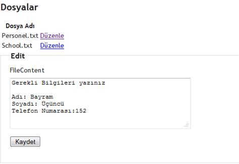 Aspnet Mvc Ile Dosya Okuma Ve Yazma Işlemleri Bayram Üçüncü
