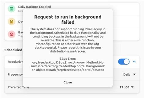 Issue With Pika Backup Rlinuxmint