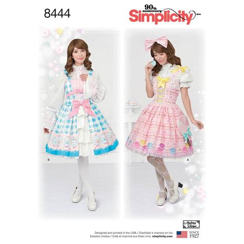 Simplicity 8444 Womens Lolita Costume Sewing Patterns My Sewing Box