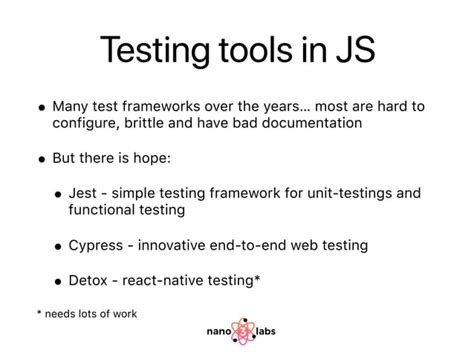 Automated Testing In Javascript Ppt