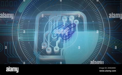 Animation Of 6g Text Scope Scanning Over Circuit Board Of Computer Server Stock Video Footage