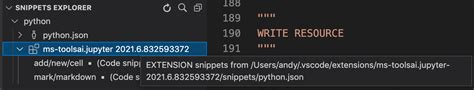 Listing Of Built In Python Snippets Missing With Latest Vscode Release