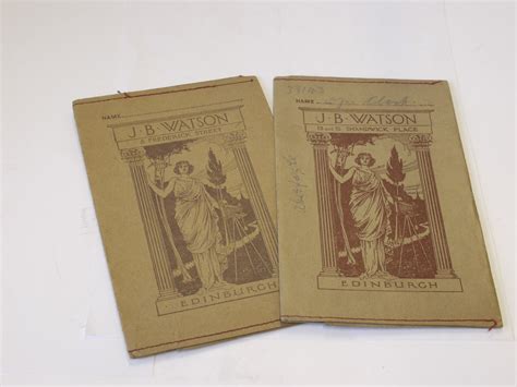 J B Watson Film Wallets Set Of Two Antique Card Wallets For Negatives Identical Mw Classic