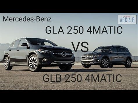 Mercedes Benz Gla 250 4matic Vs Glb 250 4matic Mercedes Benz Suv Youtube
