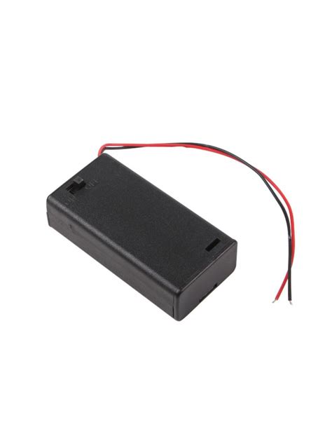 Slot Aa Battery Holder With Cover And On Off Switch