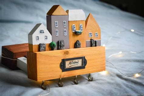 Ключница с домиками Мечтай купить на Ярмарке Мастеров Kpmo4ru Ключницы настенные Москва