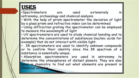 Types Of Spectrometer Ima Pptx