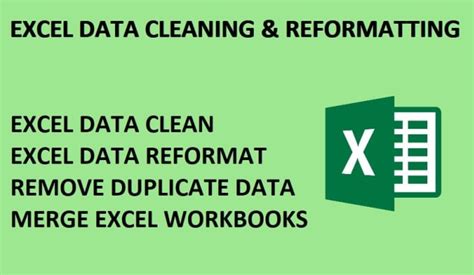 Do Excel Data Cleaning Data Reformatting Remove Duplicate Data Etc