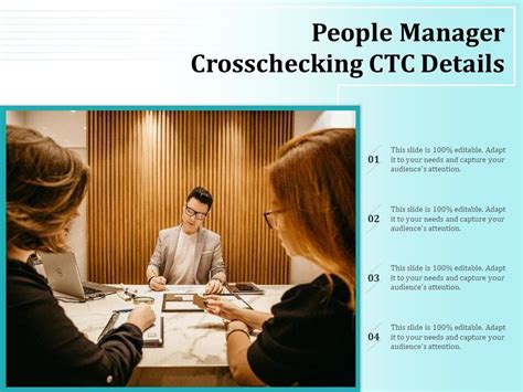 people manager crosschecking ctc details ppt powerpoint presentation