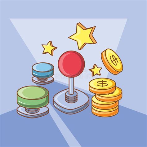 video game control set buttons and joystick stock illustration illustration of computer