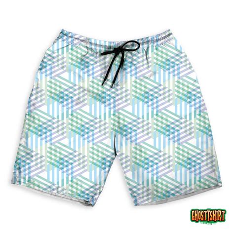 Simple Summer Pattern With Stripes Vector Hawaiian Beach Shorts