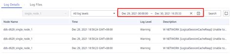 Viewing Error Logs On The DDS Console Error Logs Logs User Guide Document Database Service