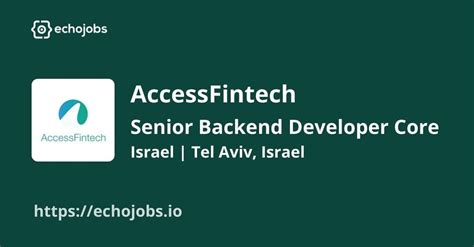 Hiring Senior Backend Developer Core Israel Tel Aviv Israel
