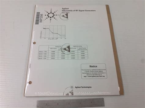 Aglient Calibration Guide For Esg Signal Generators Owners Manuals Bmi Surplus