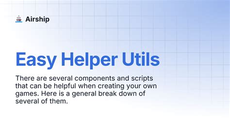 Easy Helper Utils Airship