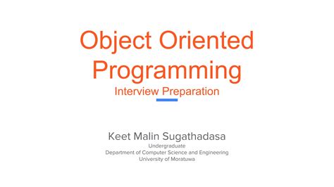 Object Oriented Programming Interview Questions Ppt