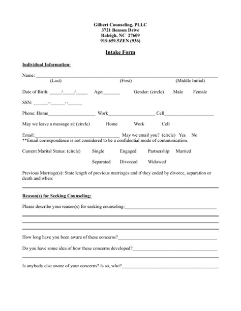Psychiatric Intake Form Pllc Fill Out Sign Online And Download Pdf