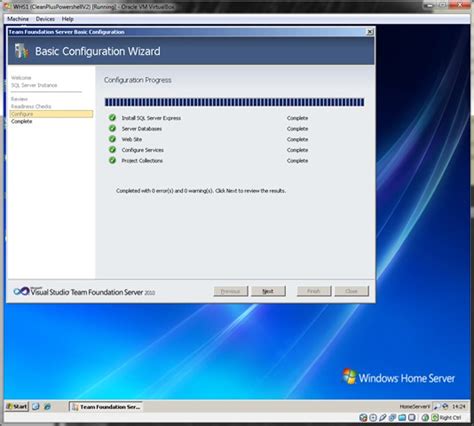 Installing Team Foundation Server 2010 On Windows Home Server