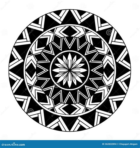 Polynesian Circle Tattoo Design Aboriginal Samoan Vector
