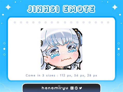 Jinhsi Emotes Set Cute Chibi Wuthering Waves Cry Light Stick
