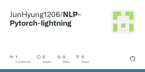 Github Junhyung1206nlp Pytorch Lightning
