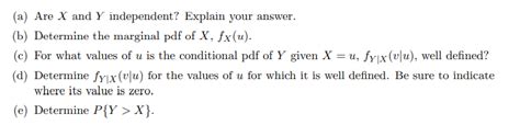 Solved 5 Working With A Joint Pdf Suppose Random Chegg Com