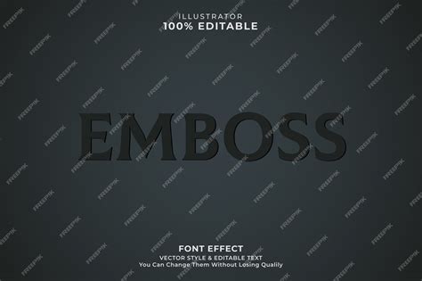 Premium Vector Emboss Text Effect