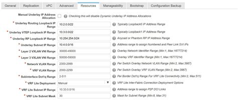 Dcnm Vxlan Fanric Vlan Ranges Cisco Community