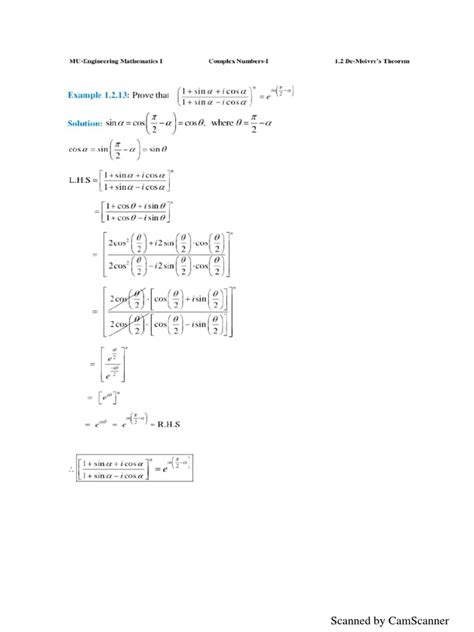 Em1 Module 1 Complex Number 1 Lecture 1 Pdf