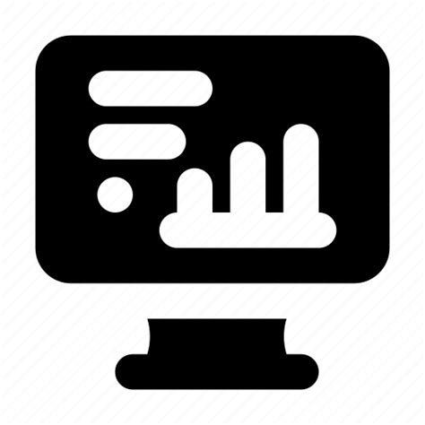 Computer Monitor Bar Chart Stats Graphic Icon Download On Iconfinder