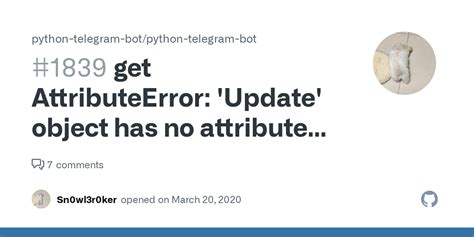 Get Attributeerror Update Object Has No Attribute Sendphoto When I Try To Send Photo With