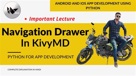 navigation drawer in kivymd android and ios app development using