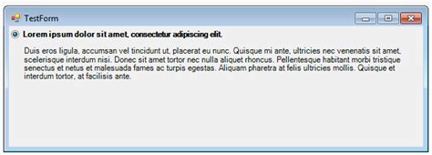 C How Can I Keep The Radiobutton Text And An Additional Label In