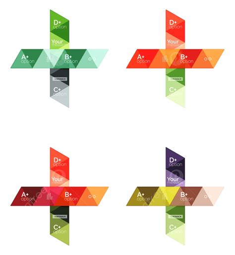 워크플로 레이아웃에 대한 다채로운 기하학적 인포 그래픽의 벡터 세트 다각형 현대의 종이 접기 Png 일러스트 및 벡터 에 대한 무료 다운로드 Pngtree