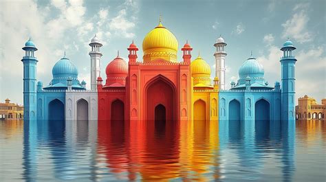 Abstract Representation Of Five Pillars Of Islam Premium Ai Generated