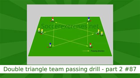 Double Triangle Team Passing Drill Part 2 Soccer Exercises 87 Soccer Workouts Passing