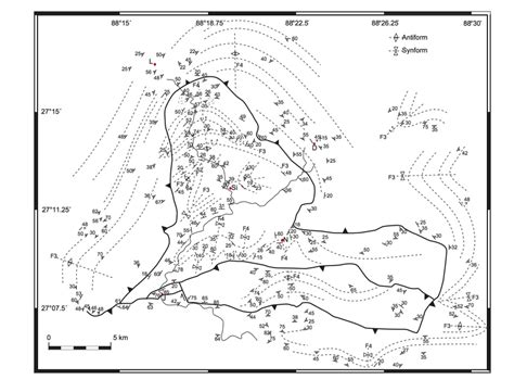 Structural Map Of The Rangit Window The Structural Trend Map Reveals