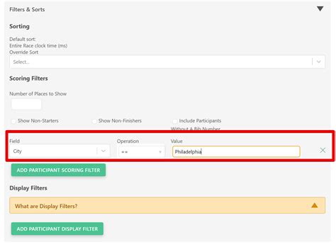 Create A Filtered Report Section Using Participant Data Filters