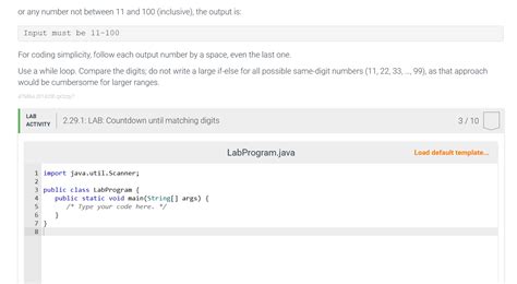 Solved 229 Lab Countdown Until Matching Digits Write A