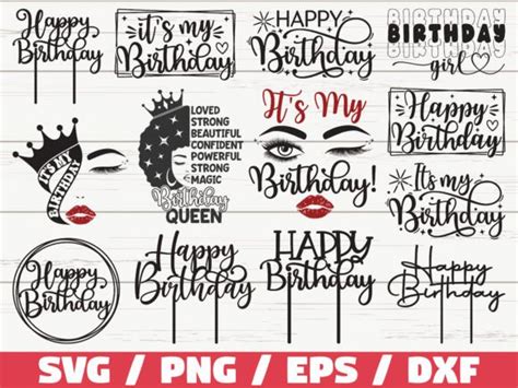 Happy Birthday SVG Bundle Cut Files Graphic By ZecWorkshop Creative