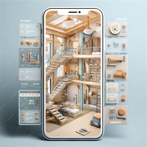 Premium Ai Image Mobile App Design Of Construction Building Information Modeling Bim App