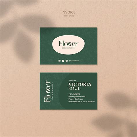 Шаблон магазина растений в плоском дизайне Бесплатный Psd