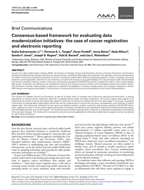 Pdf Consensus Based Framework For Evaluating Data Modernization