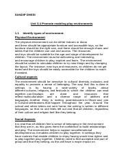 Unit Promote Enabling Play Environments COMPLETE Docx SANDIP DHESI Unit Promote