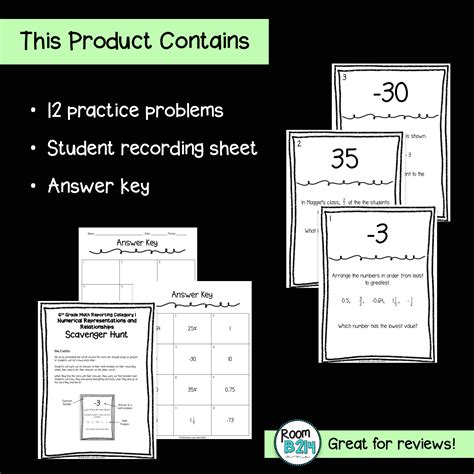 6th Grade Math Rc 1 Numerical Representations And Relationships Scavenger Hunt Classful