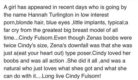 Yeah Because Its Purely Coincidental Cindy Fulsom And Hannah